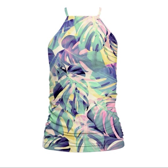 VENUS | Swim | Nwot Ruched Side Halter Tankini | Poshmark